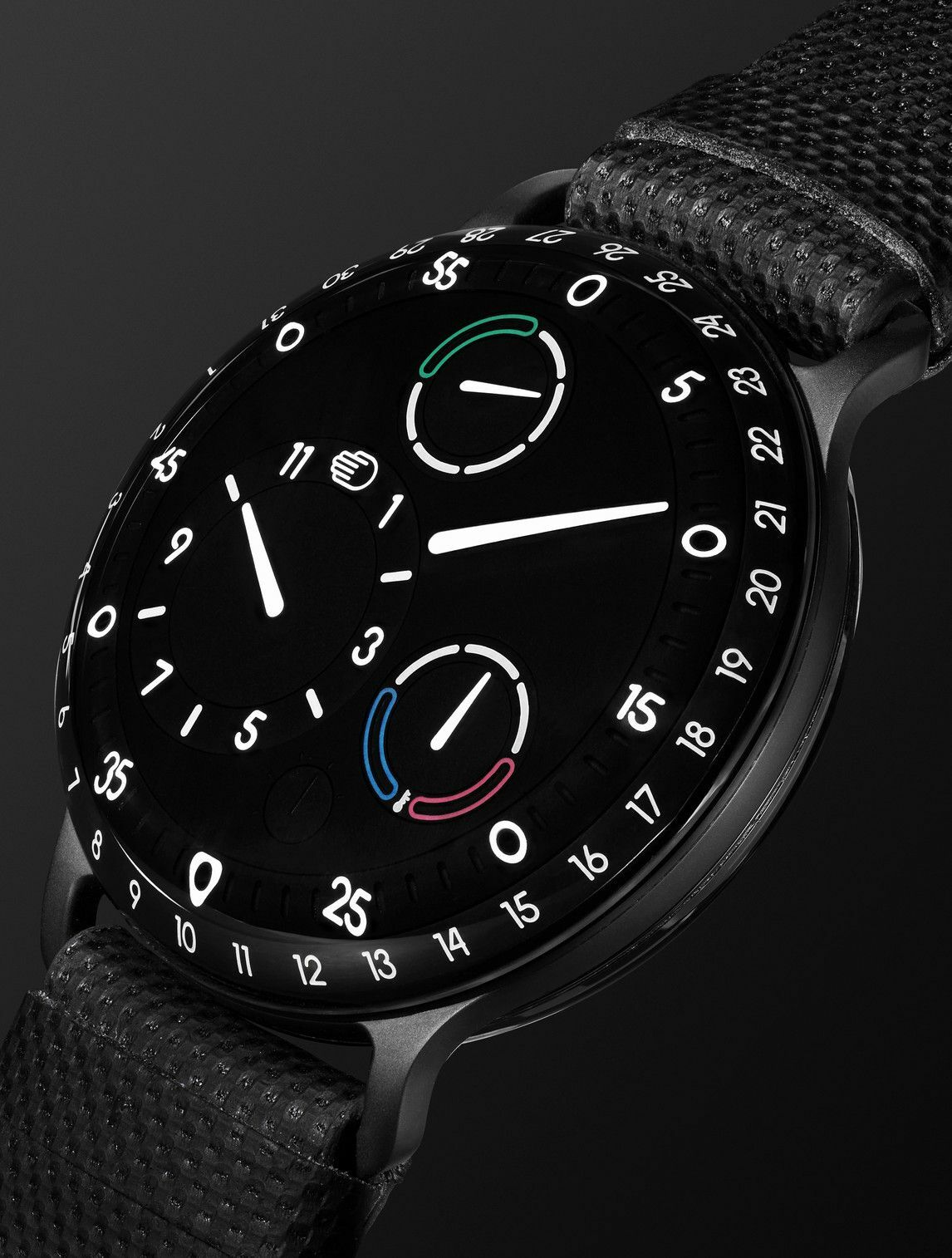 Ressence - Type 3 BB2 Automatic 44mm Titanium and Woven Watch, Ref. No ...