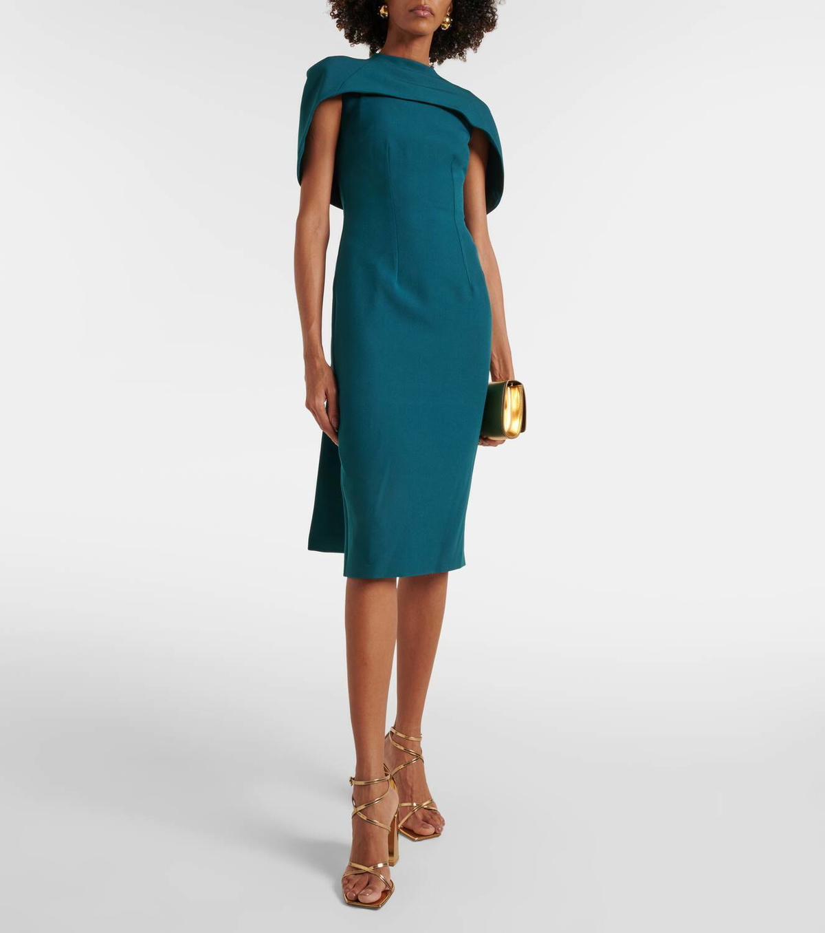 Safiyaa Kalika caped midi dress Safiyaa