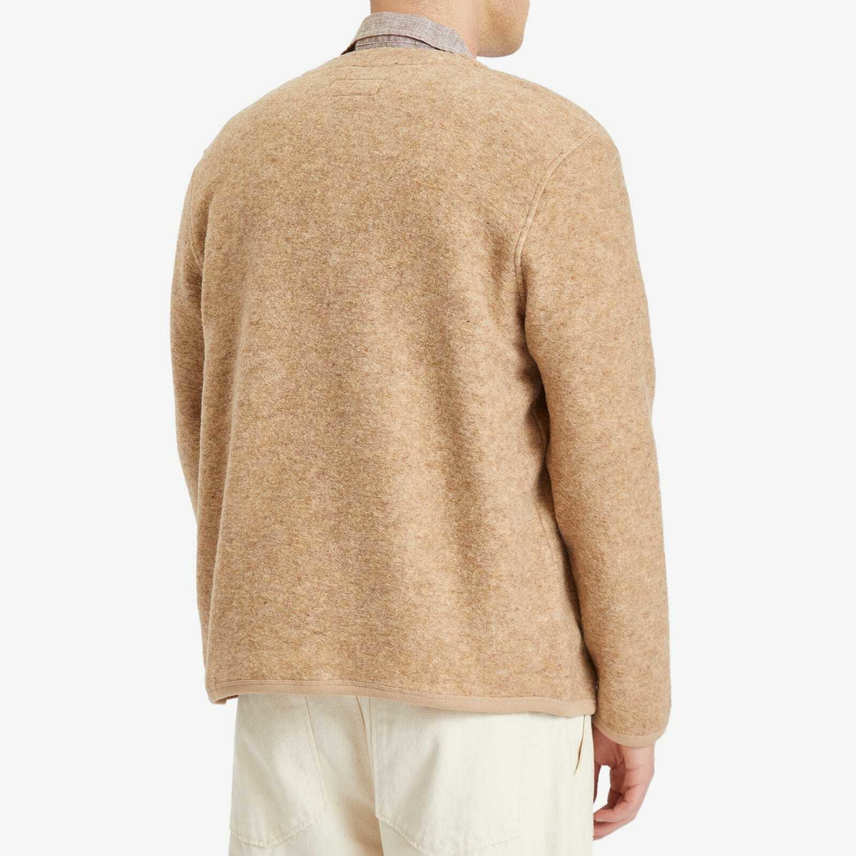 Universal Works Men's Wool Fleece Cardigan - Presented by END. in Stone ...