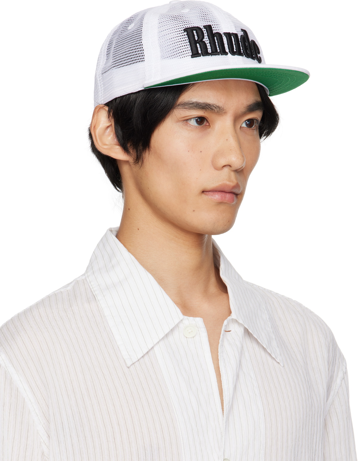 Rhude White Logo Mesh Cap Rhude