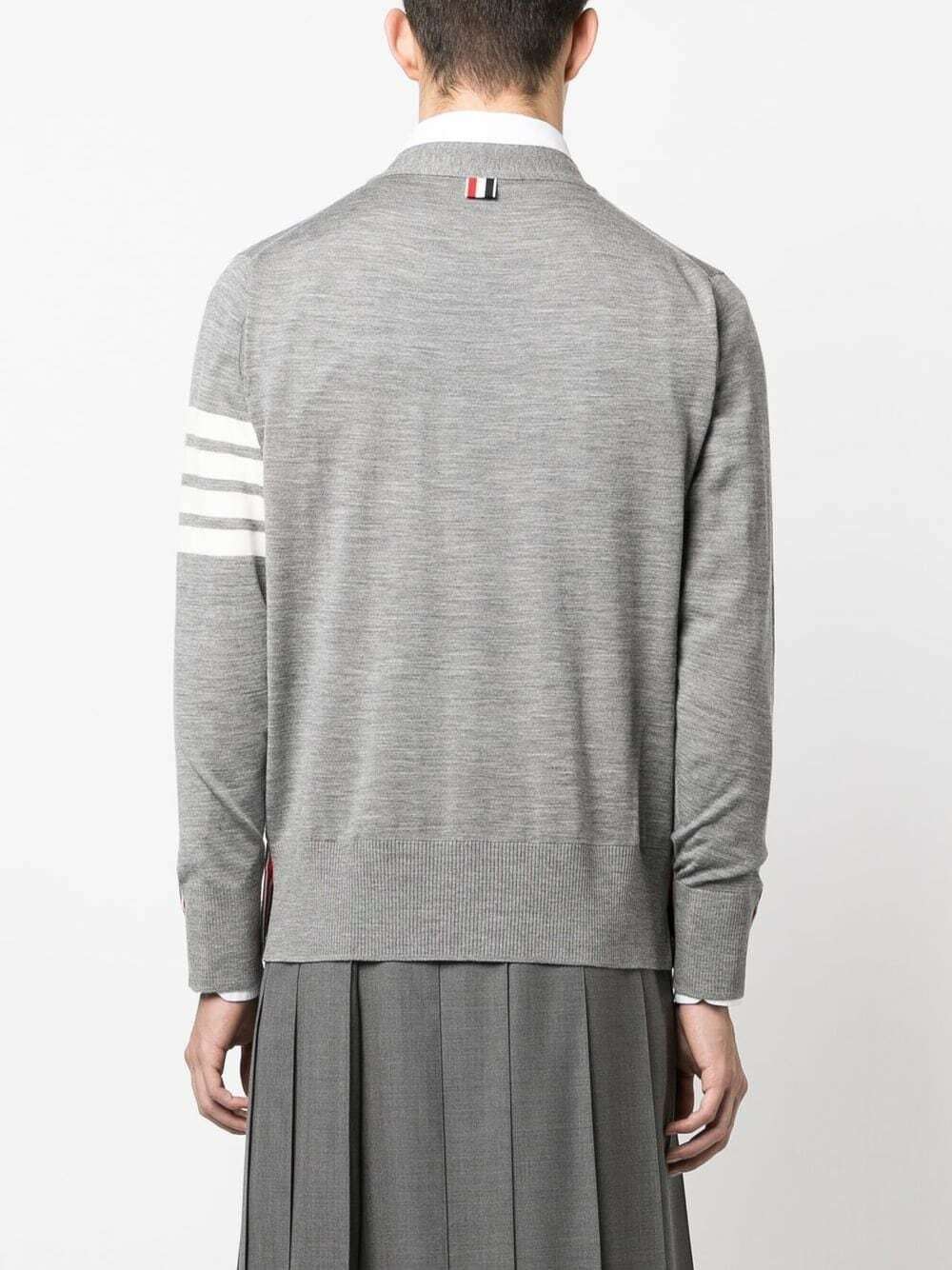 THOM BROWNE - 4bar Wool Cardigan Thom Browne