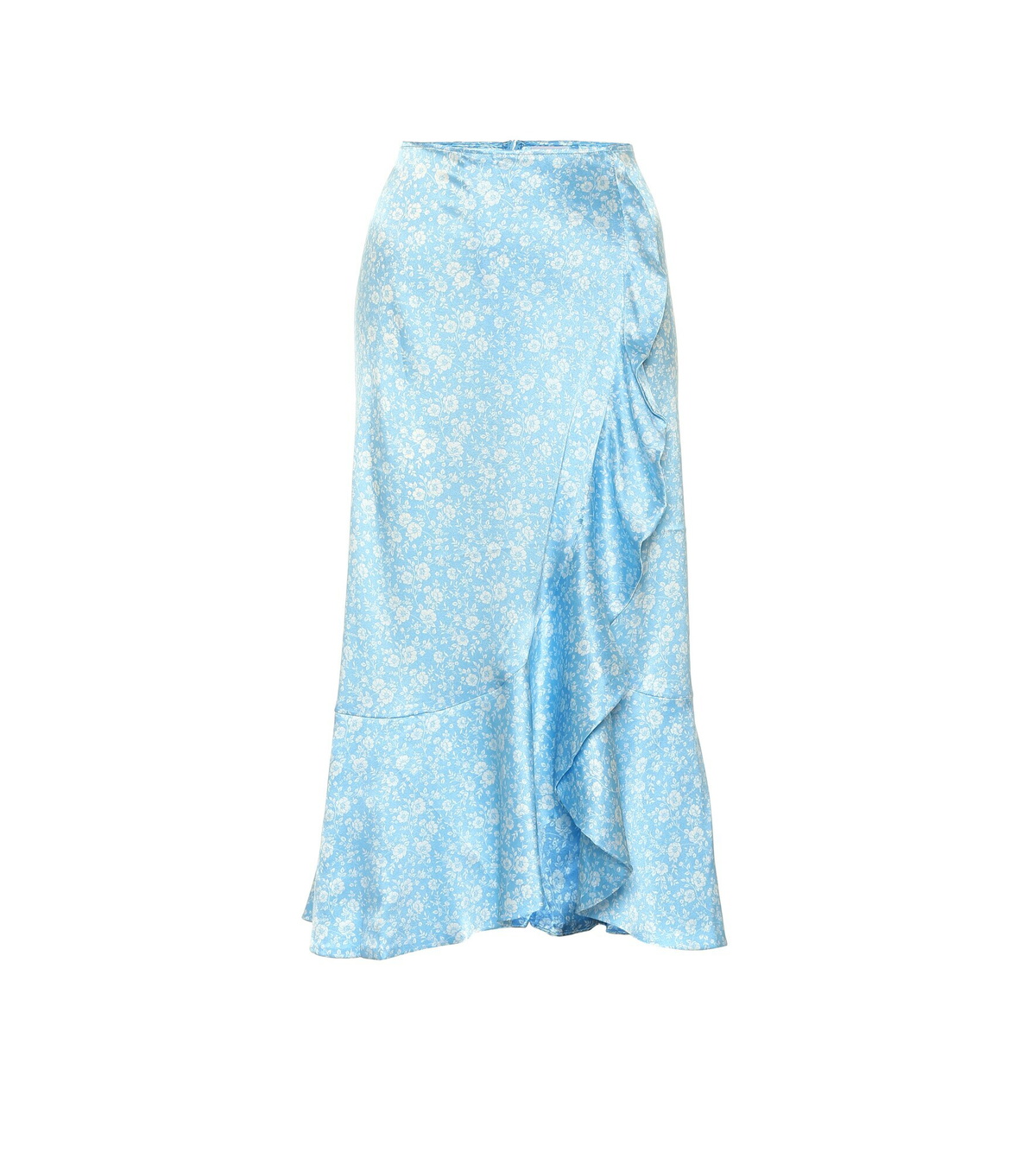 Ganni - Stretch-silk satin midi skirt GANNI