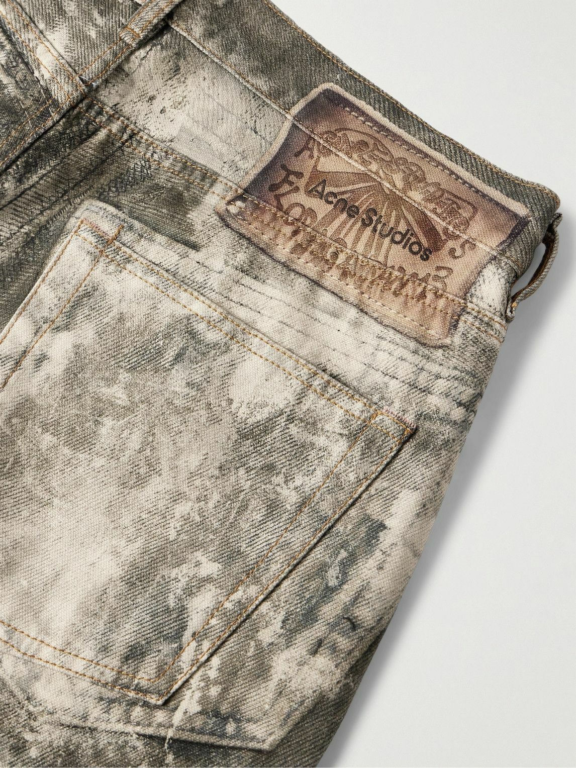 Acne Studios - 1981 Straight-Leg Printed Jeans - Gray Acne Studios