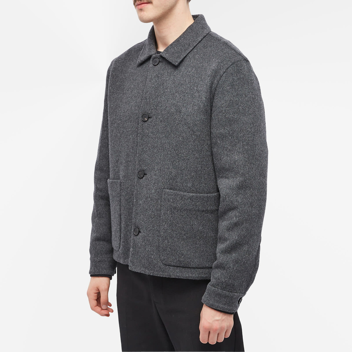 Givenchy Men's Double Face Wool Jacket in Dark Grey Givenchy