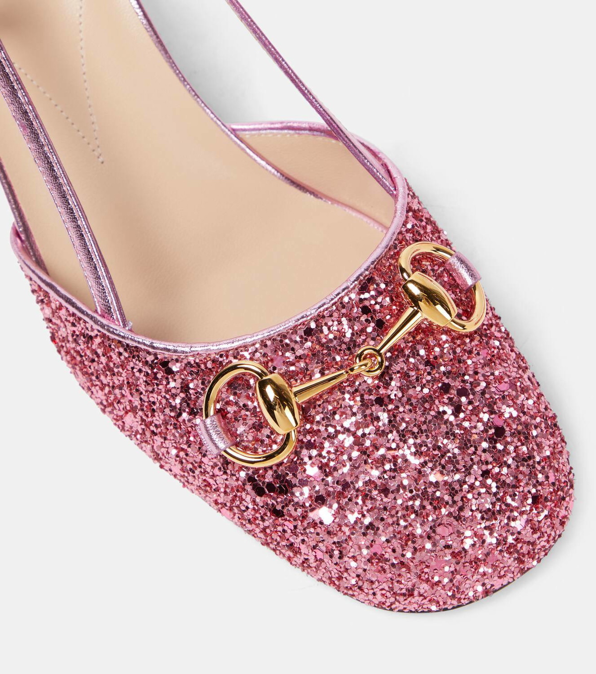Gucci Horsebit glitter slingback pumps Gucci