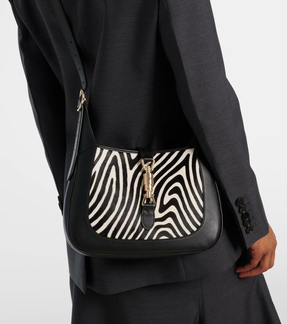 Gucci Jackie 1961 Small zebra-print shoulder bag Gucci
