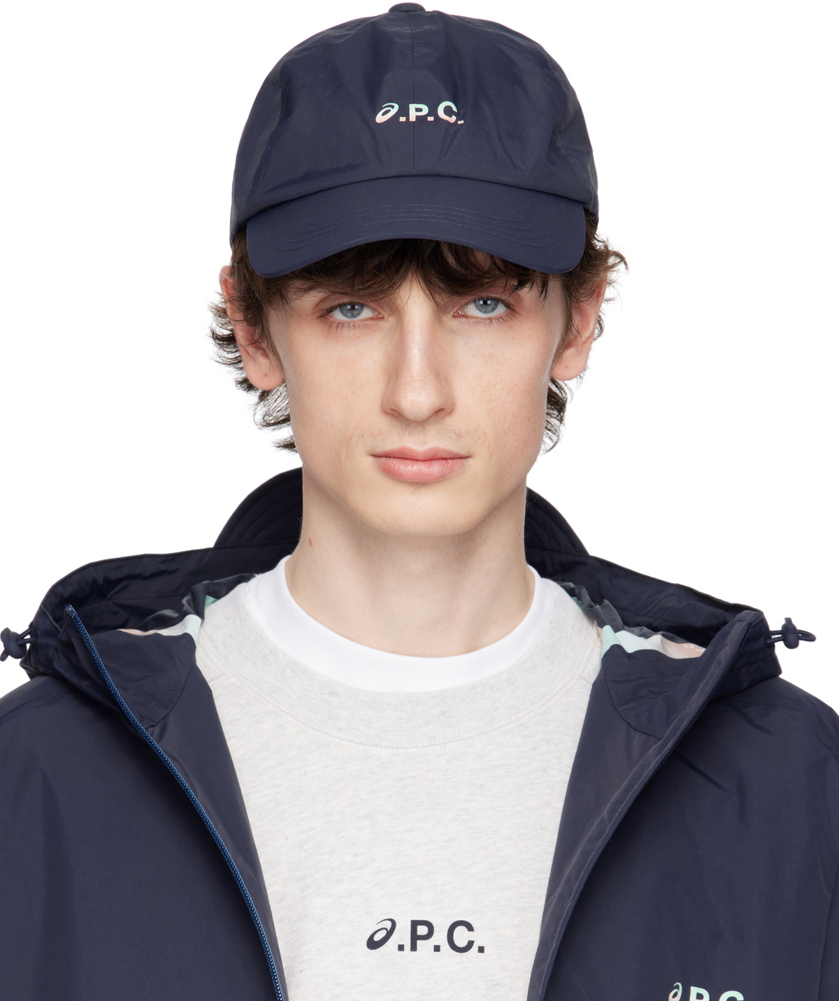 A.P.C. Navy ASICS Edition Charlie Baseball Cap A.P.C.