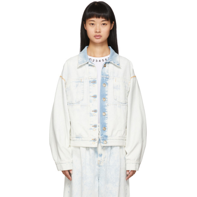 MM6 Maison Margiela Blue Denim Inside-Out Jacket MM6 Maison Margiela