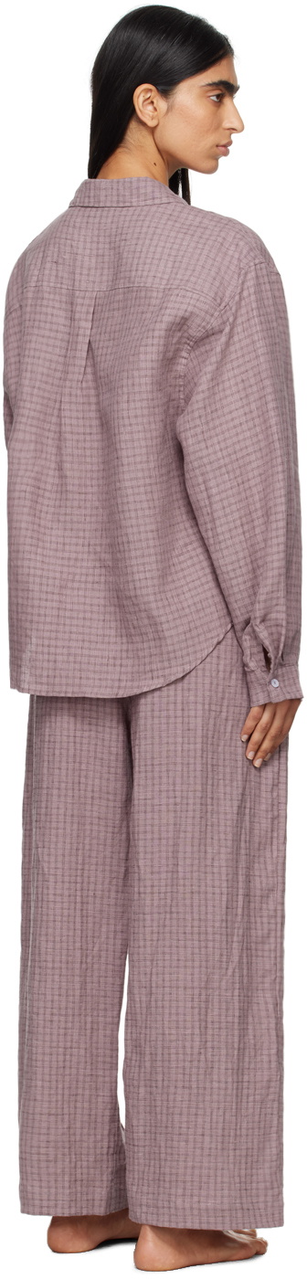 Deiji Studios Pink String Linen Pyjama Set Deiji Studios