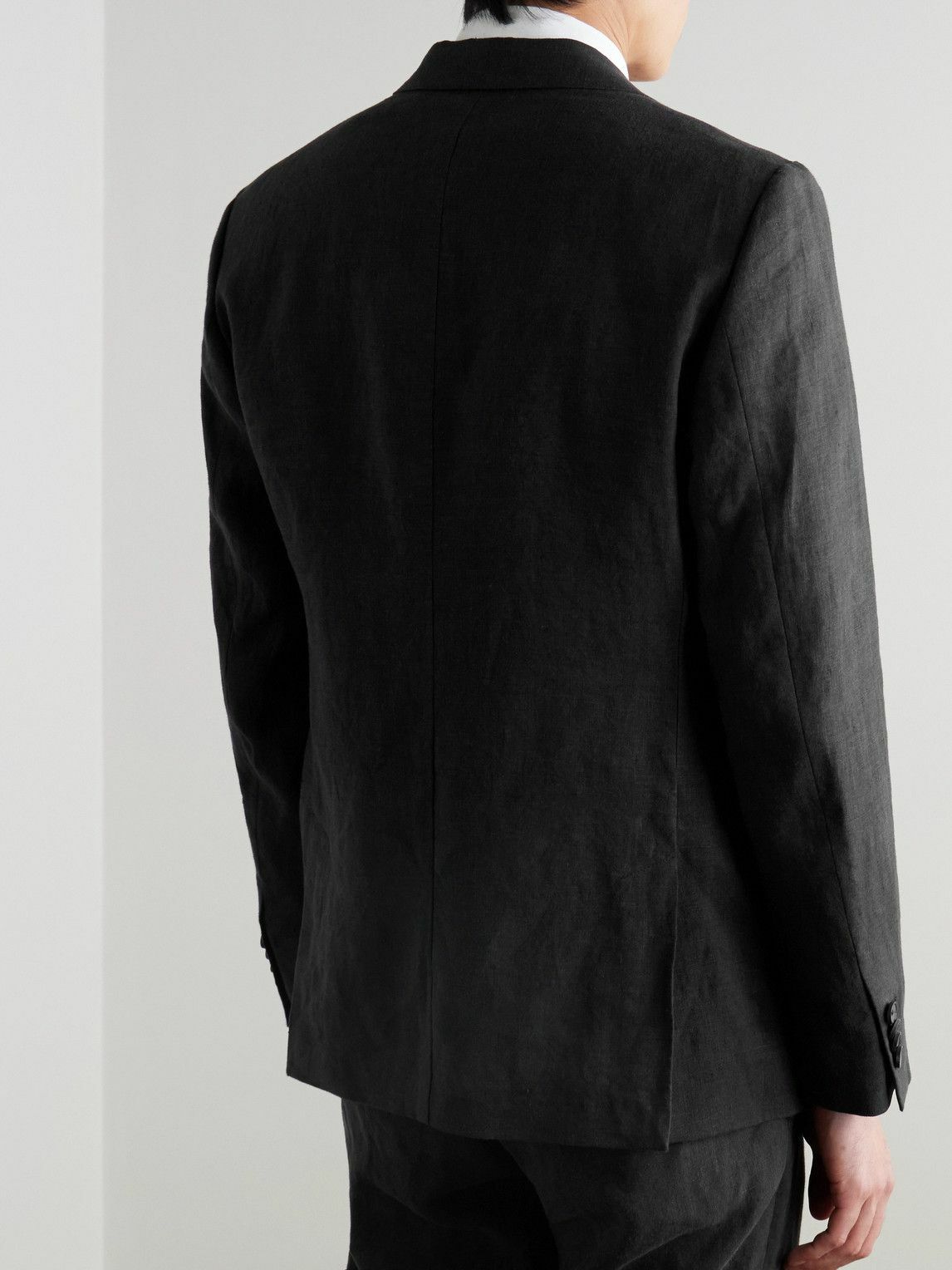 Mr P. - Slim-Fit Linen Suit Jacket - Gray Mr P.