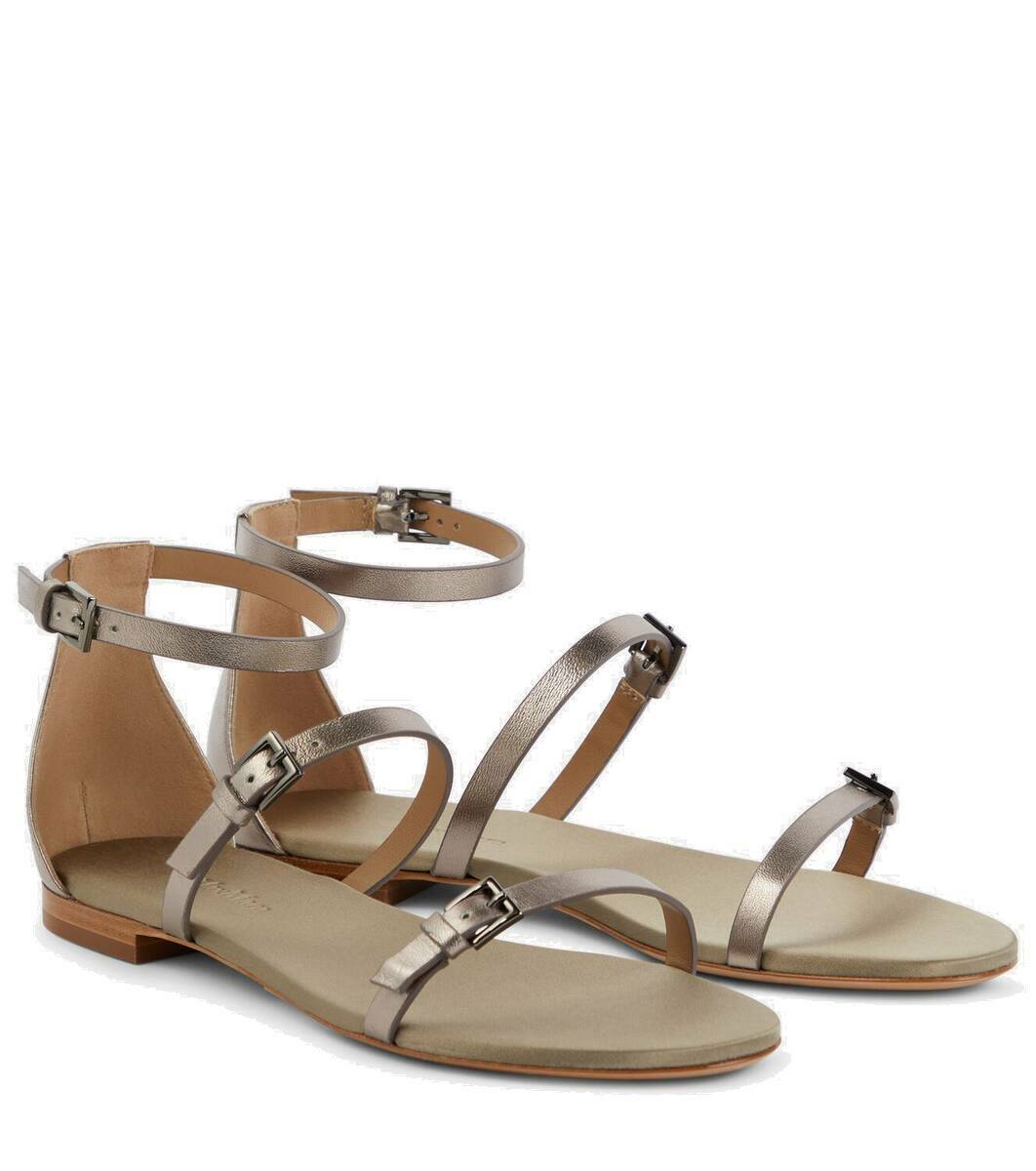 Max Mara Metallic leather sandals Max Mara