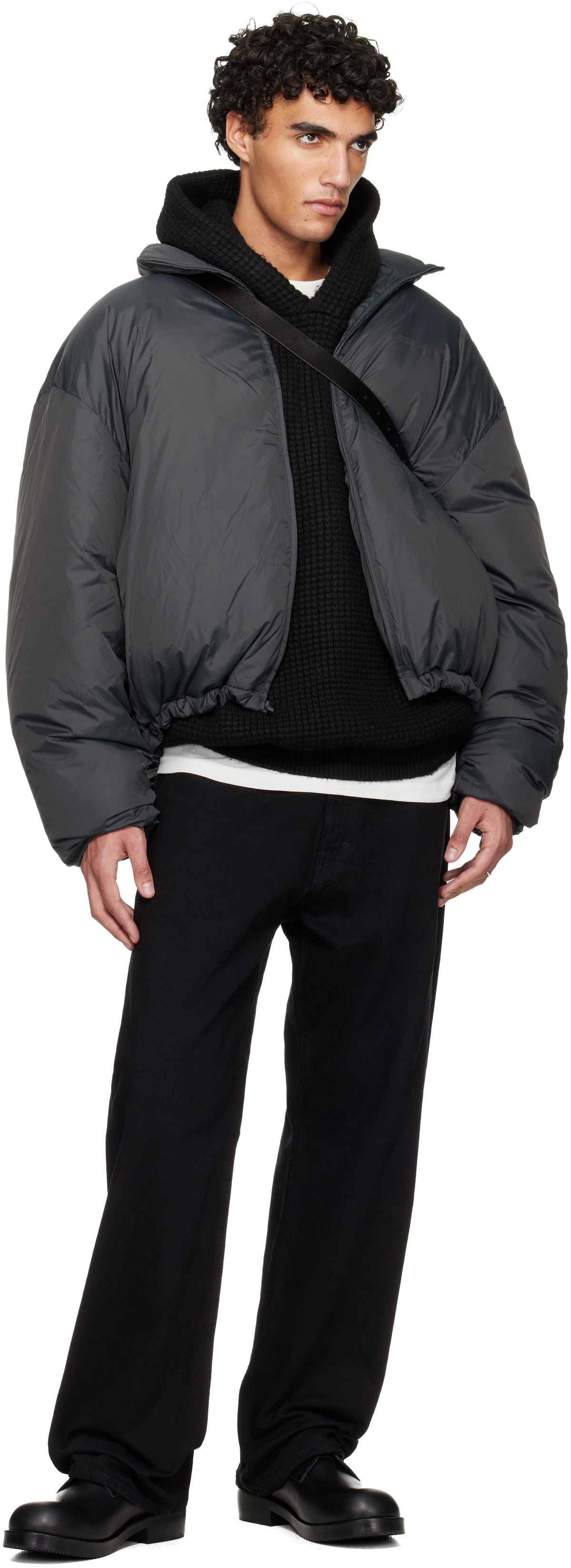 Fear of God ESSENTIALS Gray Holiday Ripstop Nylon Puffer Down Jacket ...