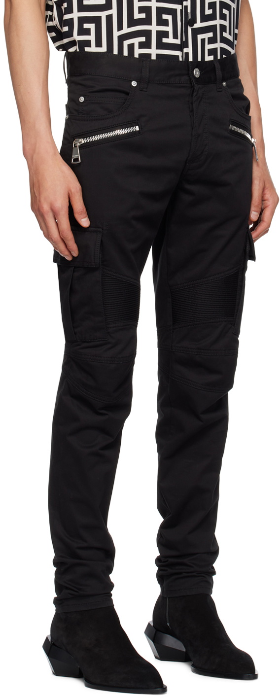Balmain Black Paneled Cargo Pants Balmain