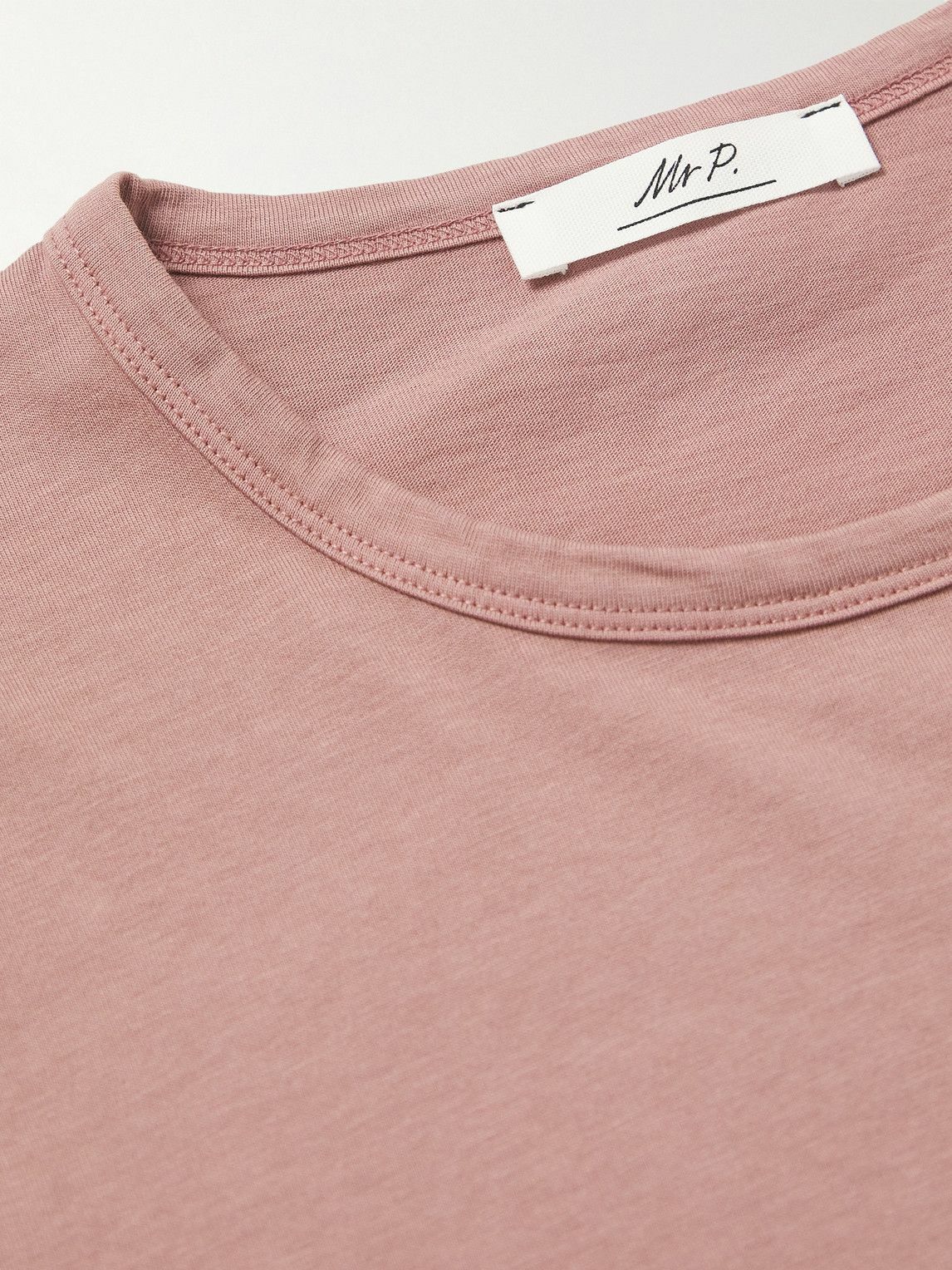 Mr P. - Garment-Dyed Cotton-Jersey T-Shirt - Pink Mr P.