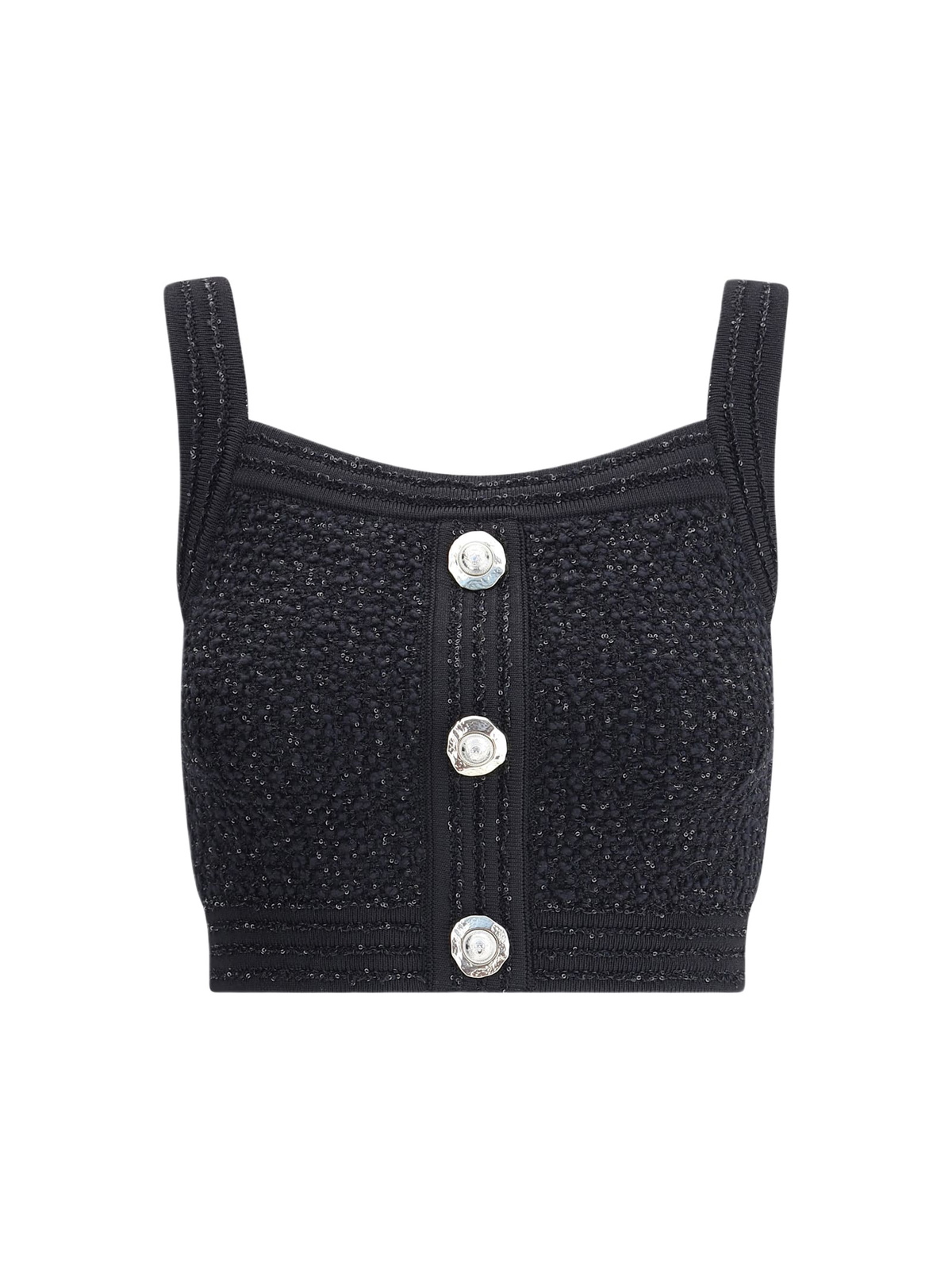Balmain Tweed Crop Top Balmain