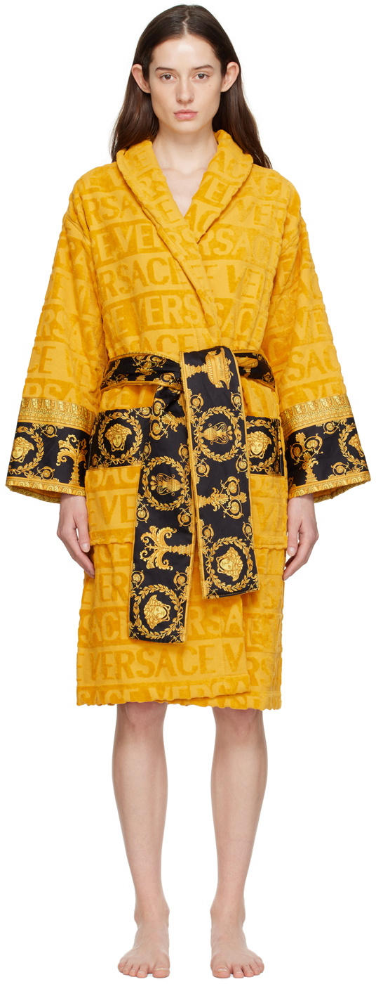 Versace Underwear Yellow 'I Heart Baroque' Robe Versace Underwear