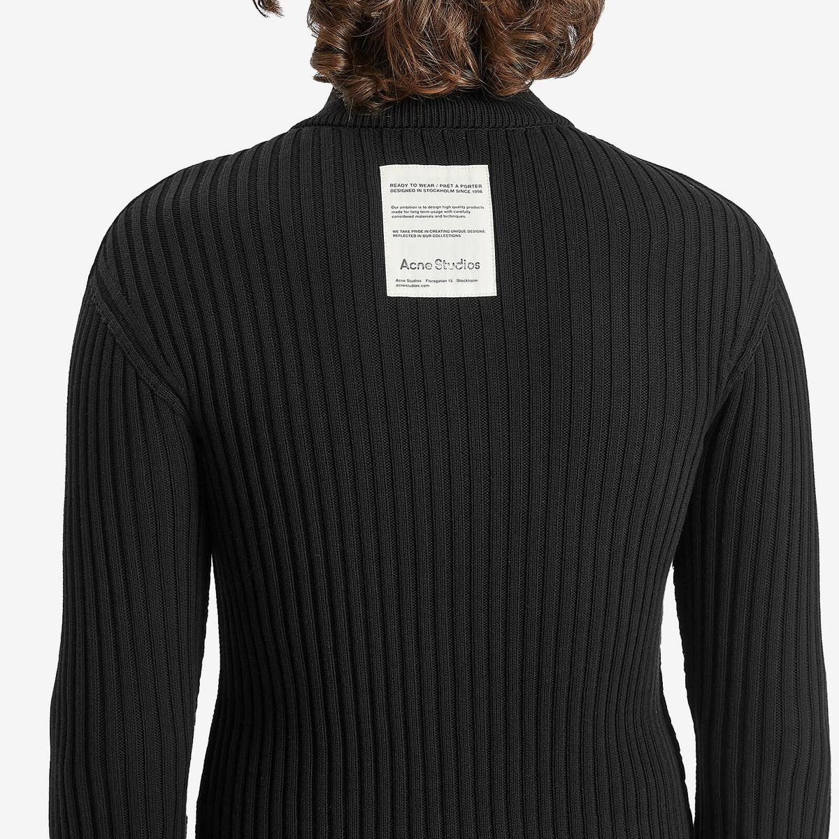 Acne Studios Men's Koton Cotton Core Zip Through in Black Acne Studios