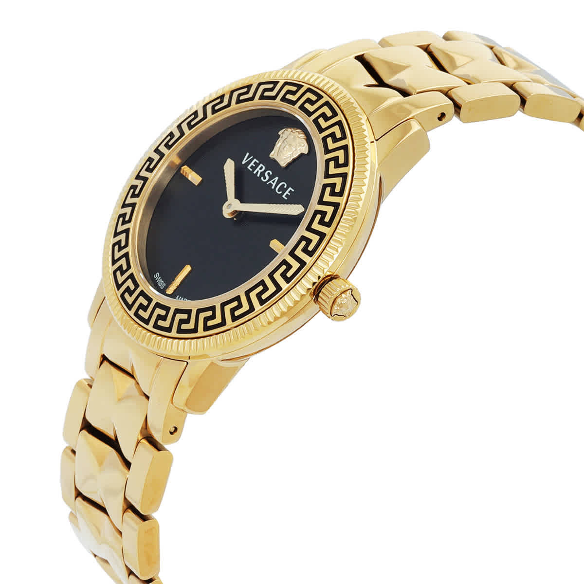 Versace V-Tribute Quartz Black Guilloche Dial Ladies Watch VE2P00622 ...