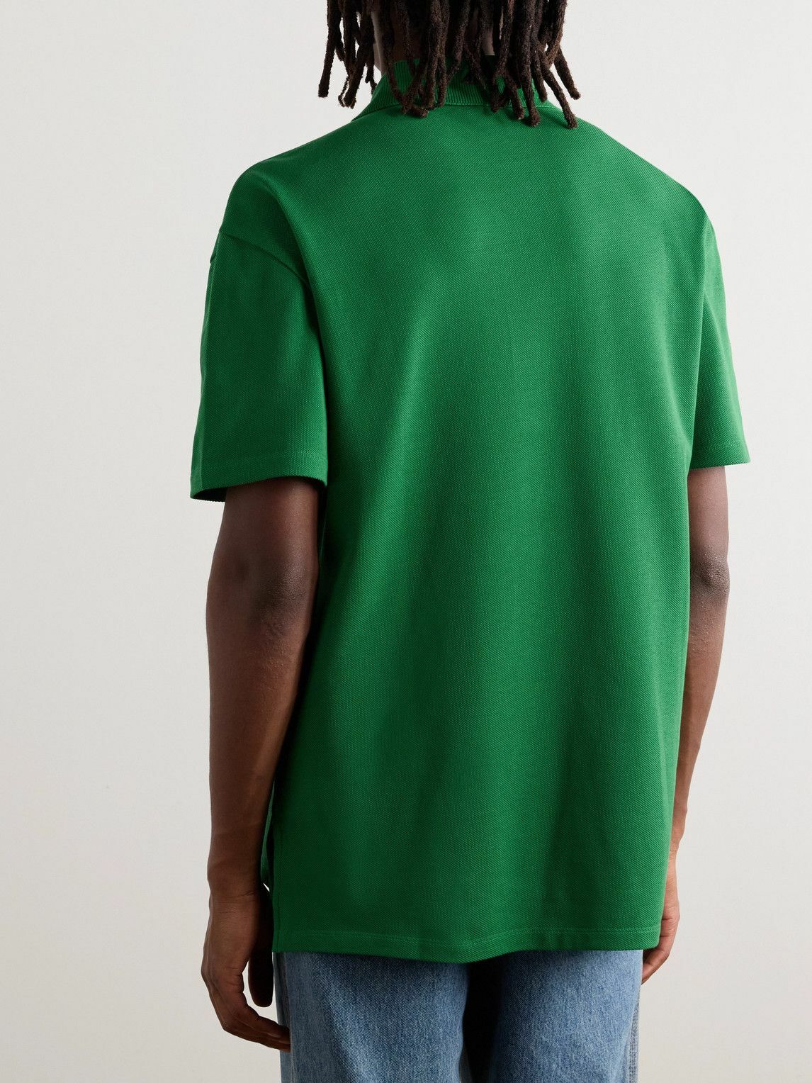 LOEWE - Logo-Embroidered Cotton-Piqué Polo Shirt - Green Loewe
