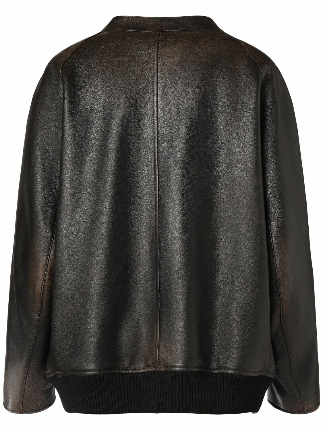 THE ROW Kengia Leather Bomber Jacket The Row