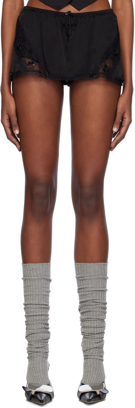 Pushbutton Black High Waisted Skort Pushbutton