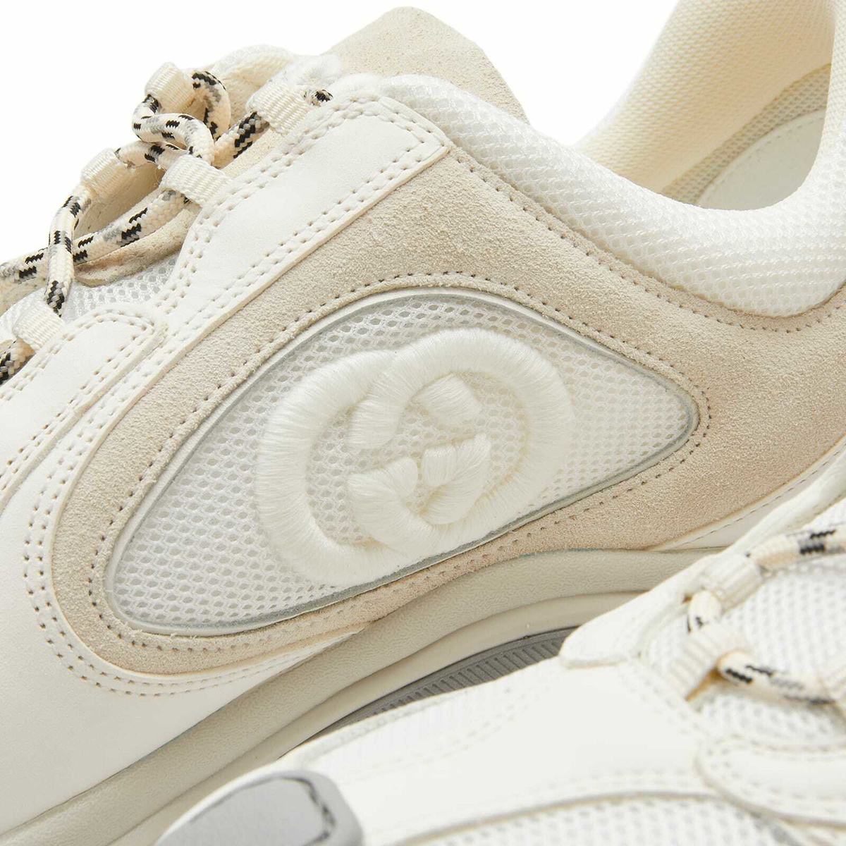Gucci Men's Run Premium Sneakers in White Gucci