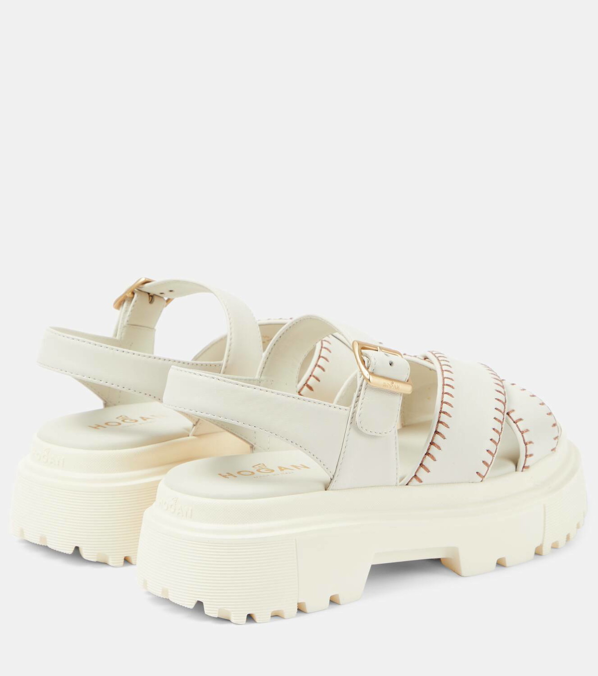 Hogan Leather slingback sandals Hogan