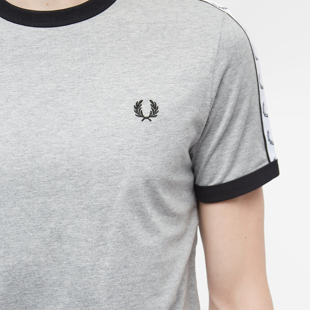 Fred Perry Authentic Men's Taped Ringer T-Shirt in Steel Marl Fred ...