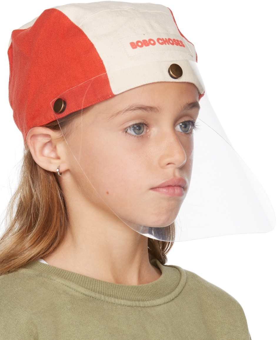 Bobo Choses Kids Off-White & Orange Protector Cap Bobo Choses