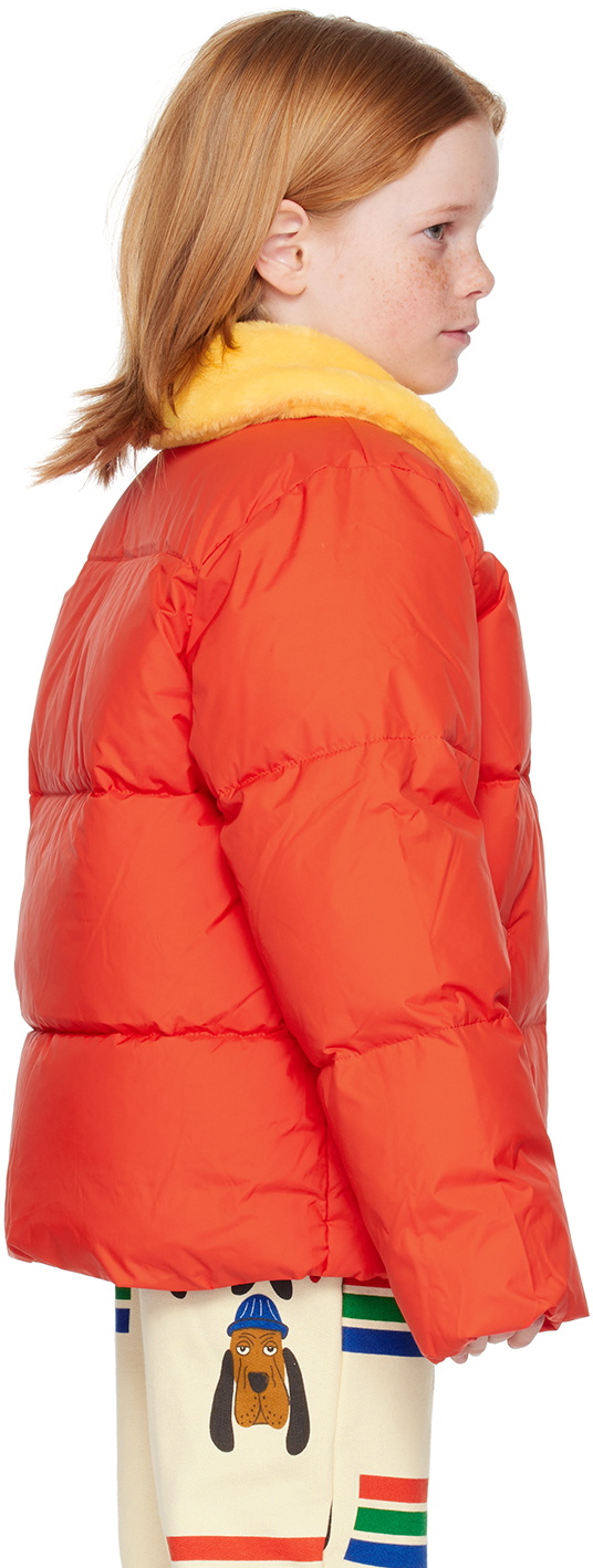 Mini Rodini Kids Red Lemons Puffer Jacket Mini Rodini