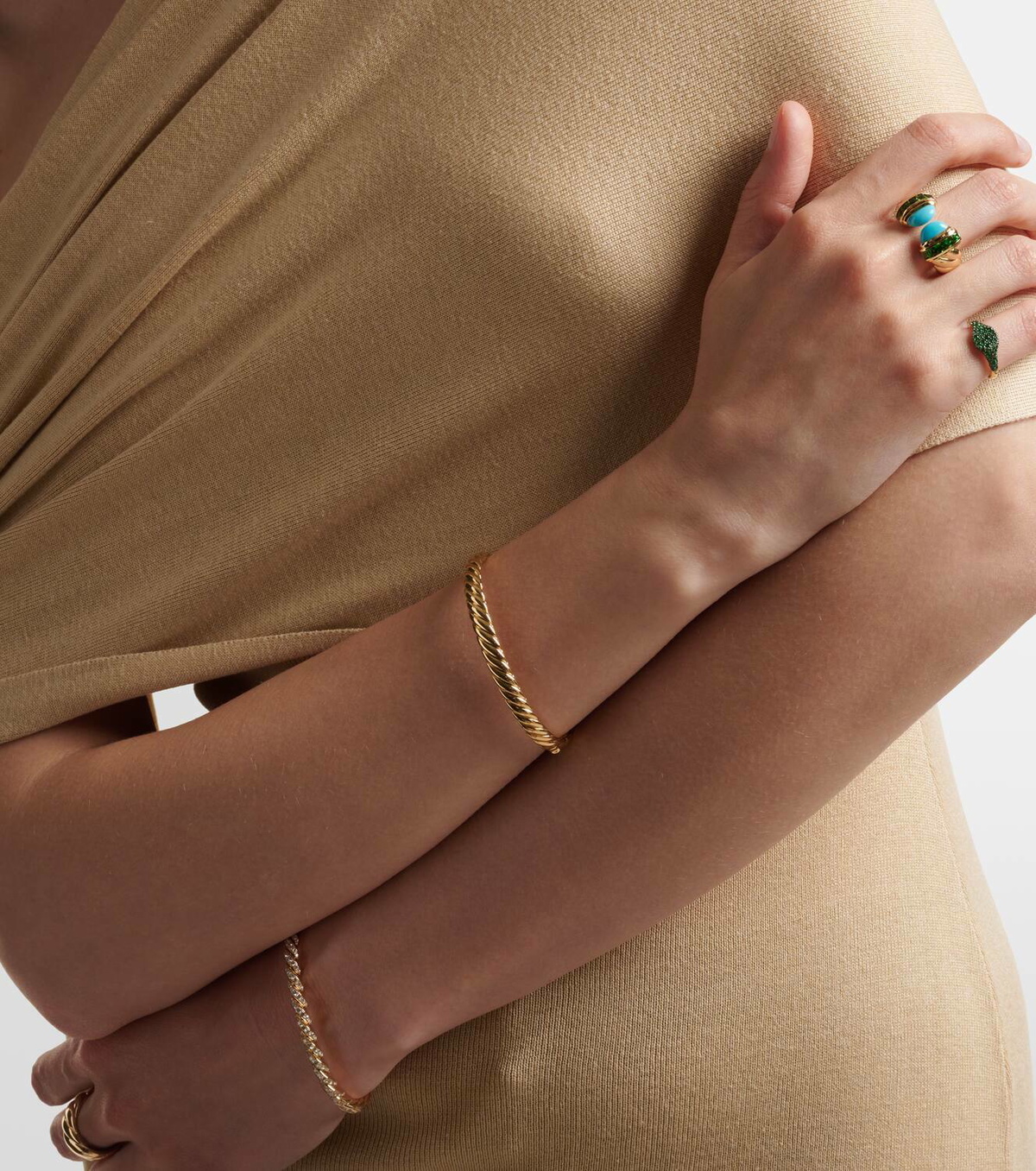 David Yurman Sculpted Cable 18kt gold bangle David Yurman