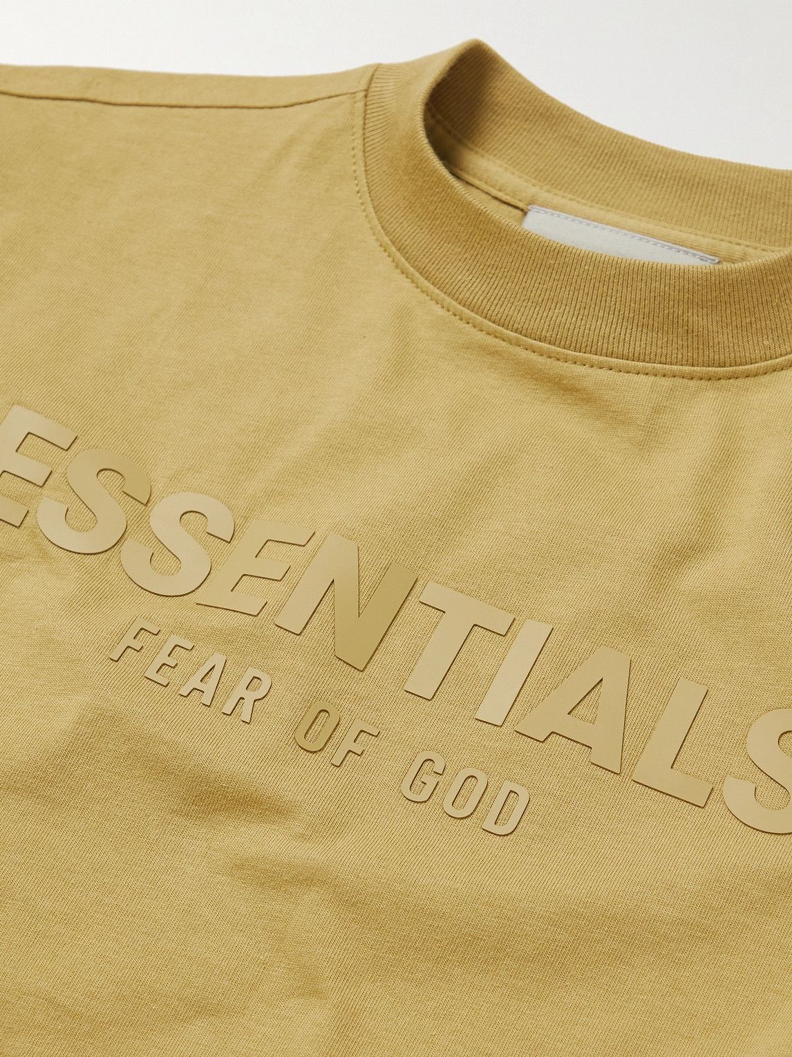 Fear of God Essentials Kids - Logo-Print Cotton-Jersey T-Shirt - Yellow ...
