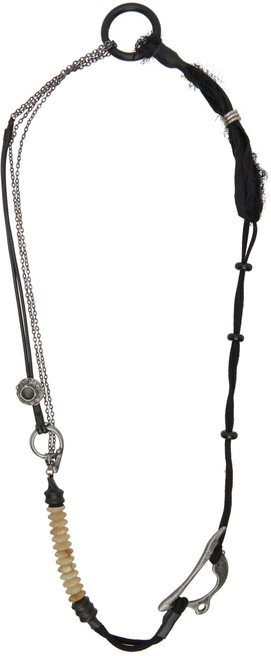 Hyein Seo Black Leather Chain Necklace Hyein Seo