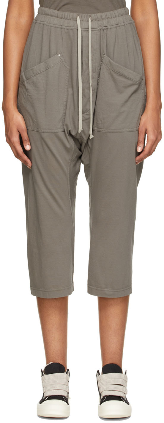 Rick Owens DRKSHDW Grey Cropped Lounge Pants Rick Owens Drkshdw