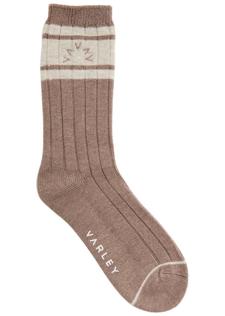 Varley Malissa Wide rib Jersey Socks Taupe Varley
