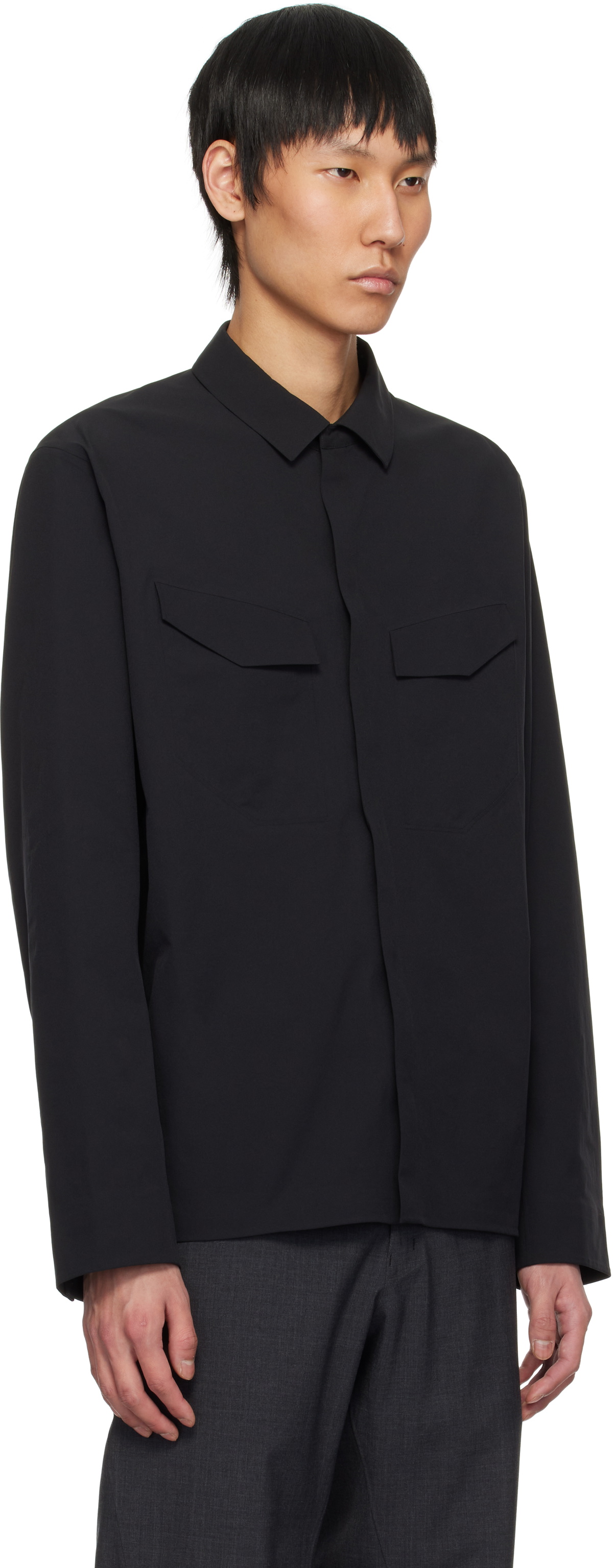 Veilance Black Field LS Shirt Arc'teryx Veilance