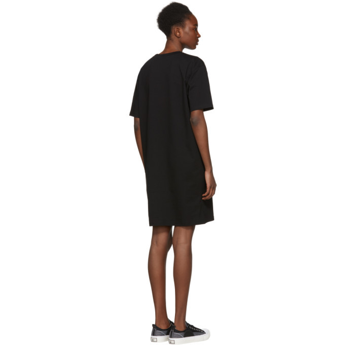 McQ Alexander McQueen Black Glitch Bunny Slouch T-Shirt Dress McQ ...