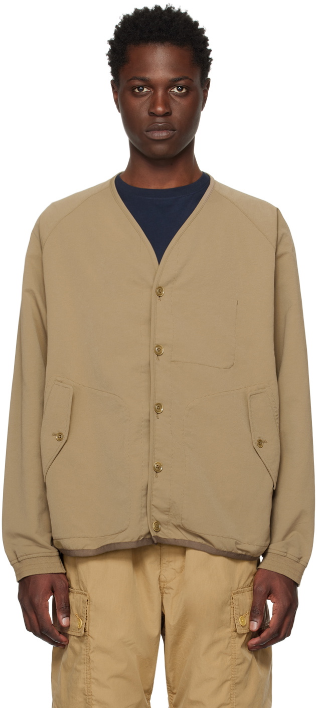Nanamica Tan Raglan Cardigan Nanamica