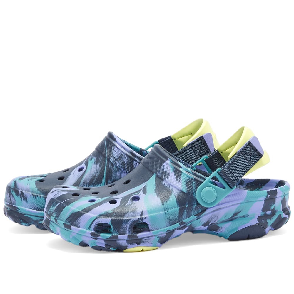 Crocs Classic All-Terrain Marbled Clog in Navy/Multi Crocs