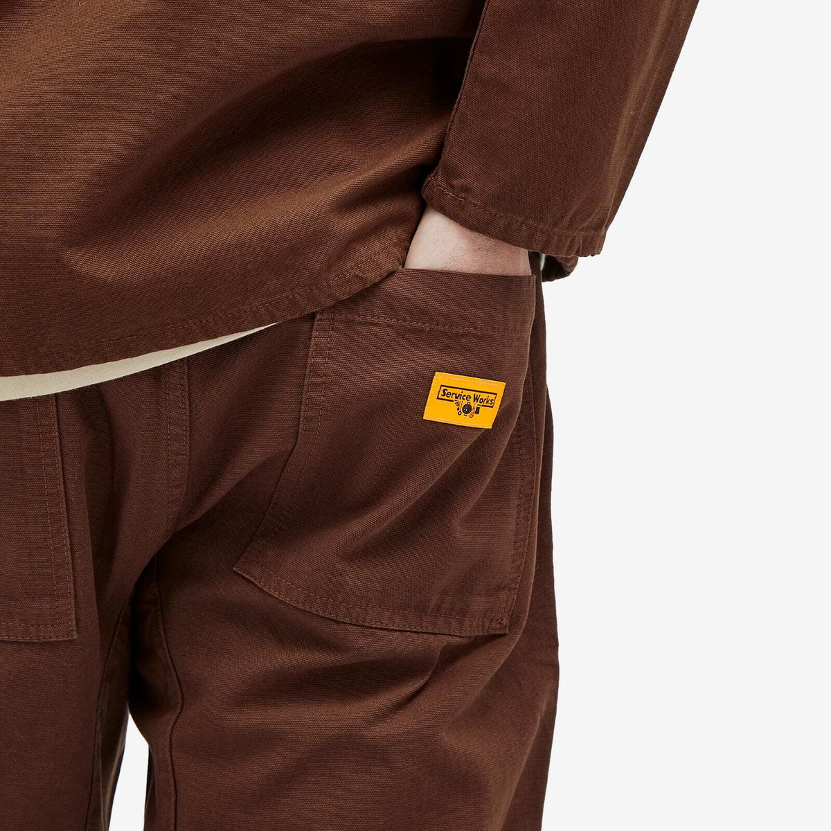 Service Works Men's Classic Canvas Chef Pants in Brown Service Works