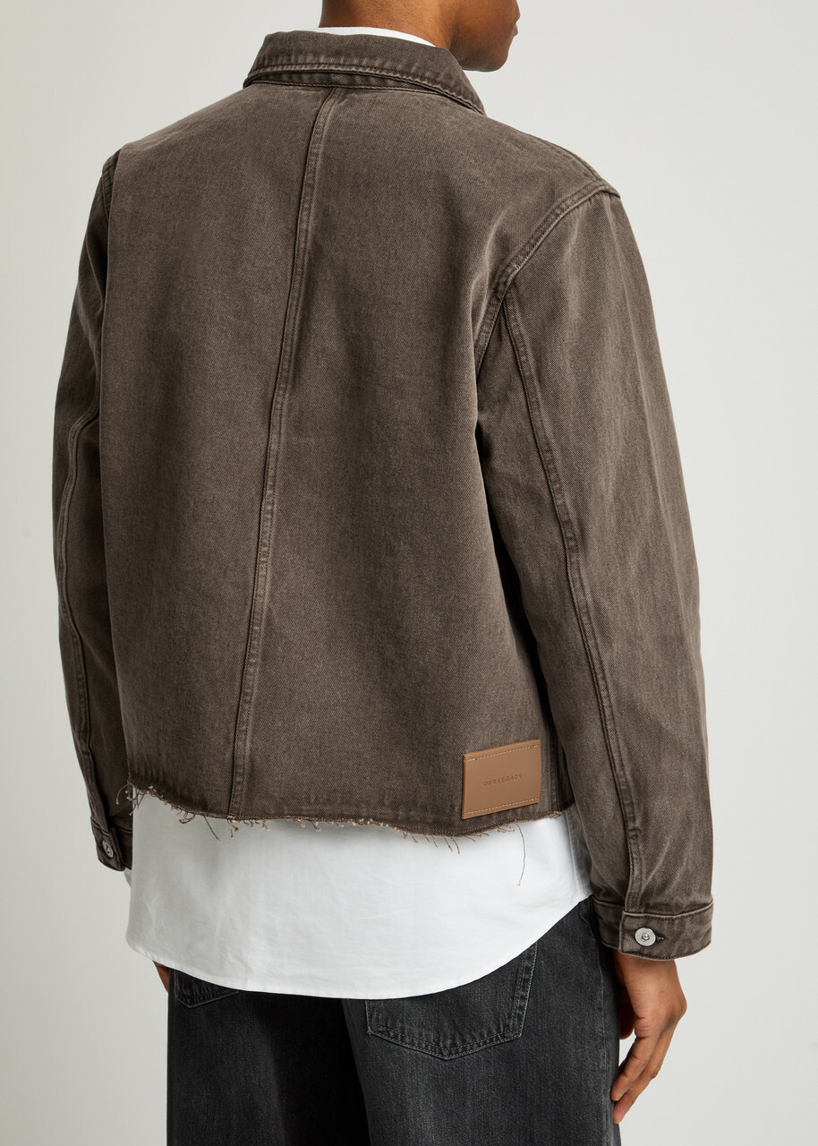 Our Legacy Cut Rebirth Denim Jacket Chocolate Our Legacy