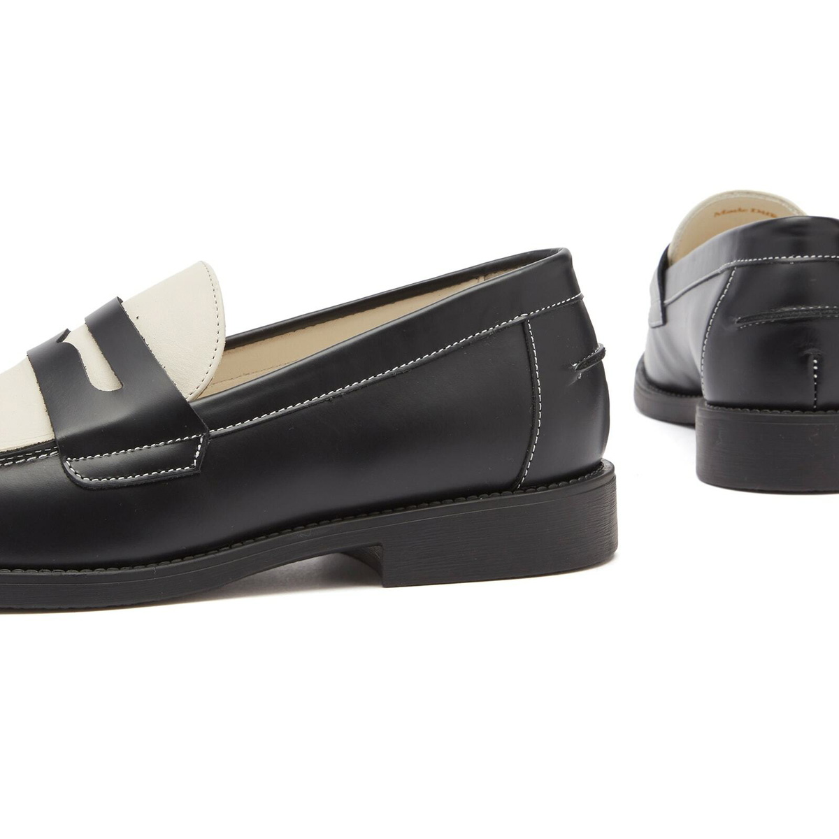 Duke + Dexter Men's Core Wilde Scorpion Penny Loafer in Black/White ...