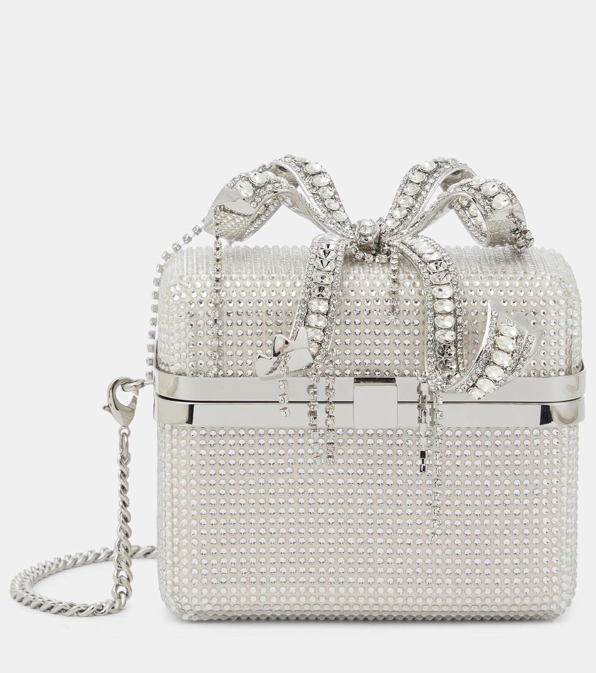 Self-Portrait The Bow Micro embellished tote bag Self-Portrait