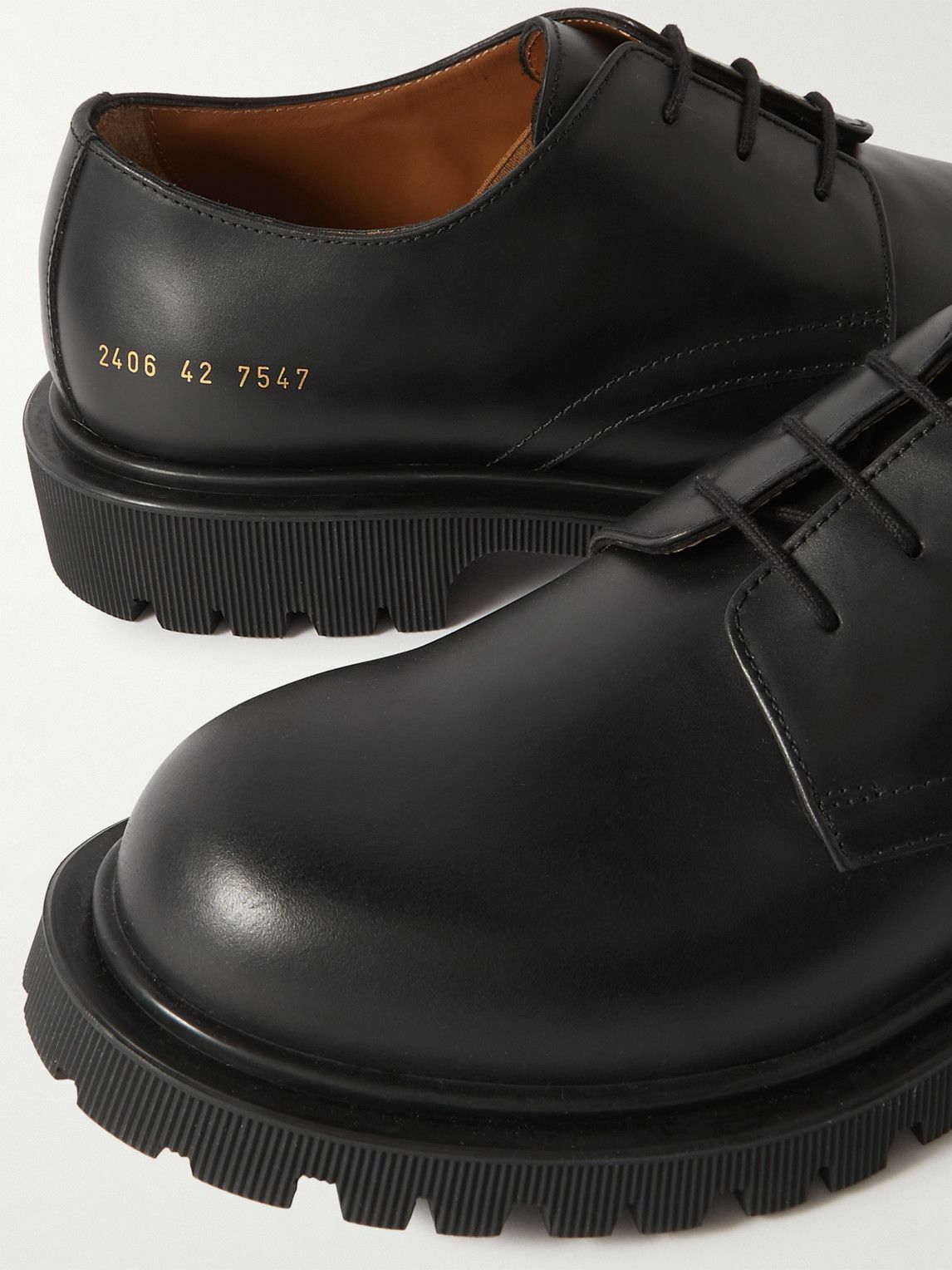Common Projects - Leather Derby Shoes - Black Common Projects
