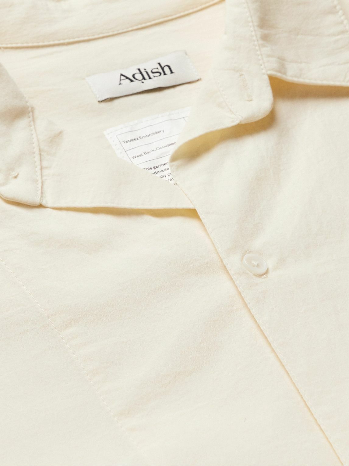 Adish - Logo-Embroidered Cotton Shirt - Neutrals ADISH