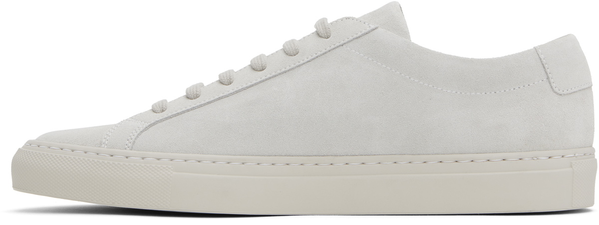 Common Projects Beige Achilles Tonal Suede Sneakers Common Projects