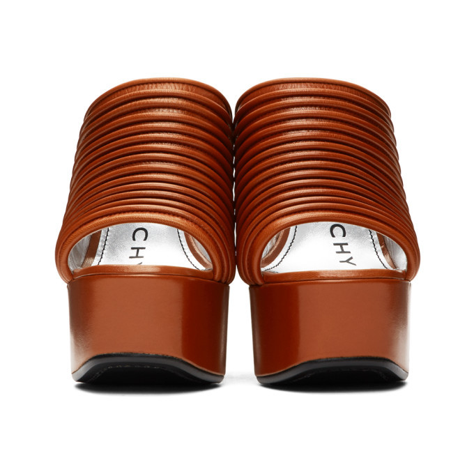 Givenchy Orange Platform Mules Givenchy