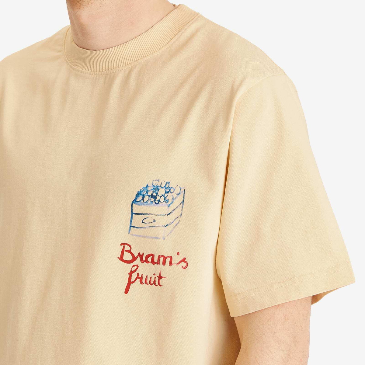 Bram's Fruit Men's Crate Acrylic T-Shirt in Beige Bram's Fruit