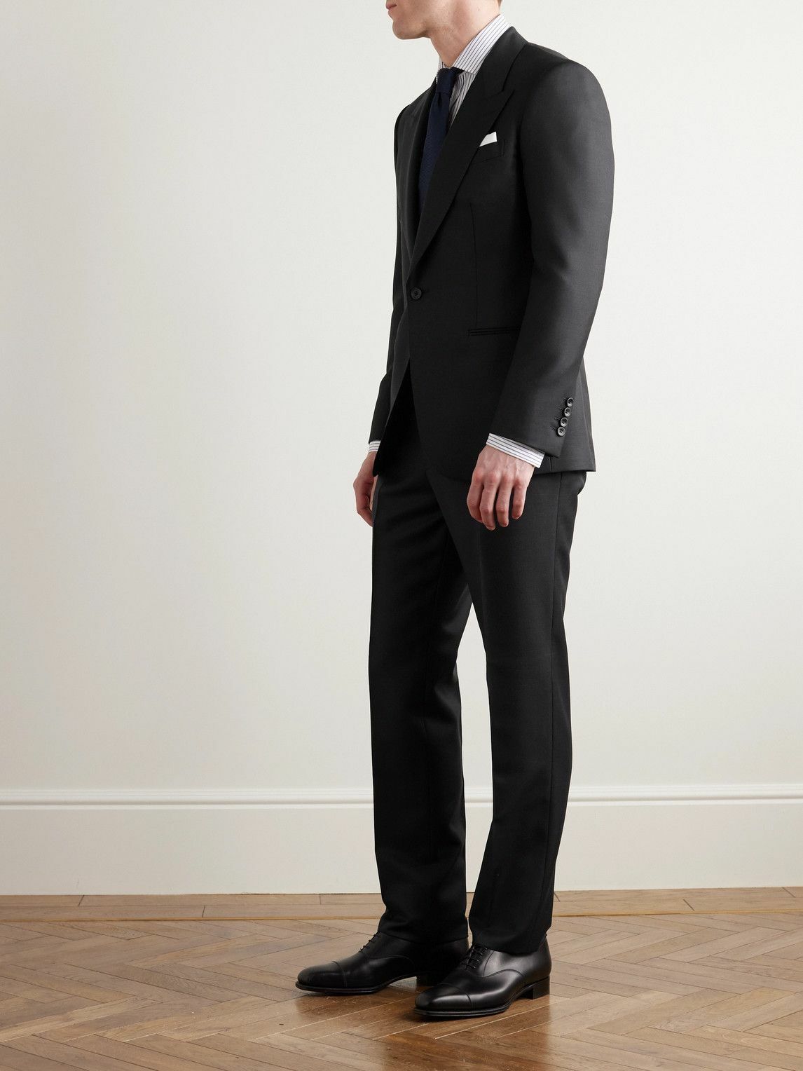 Kingsman - Straight-Leg Wool and Mohair-Blend Suit Trousers - Blue Kingsman