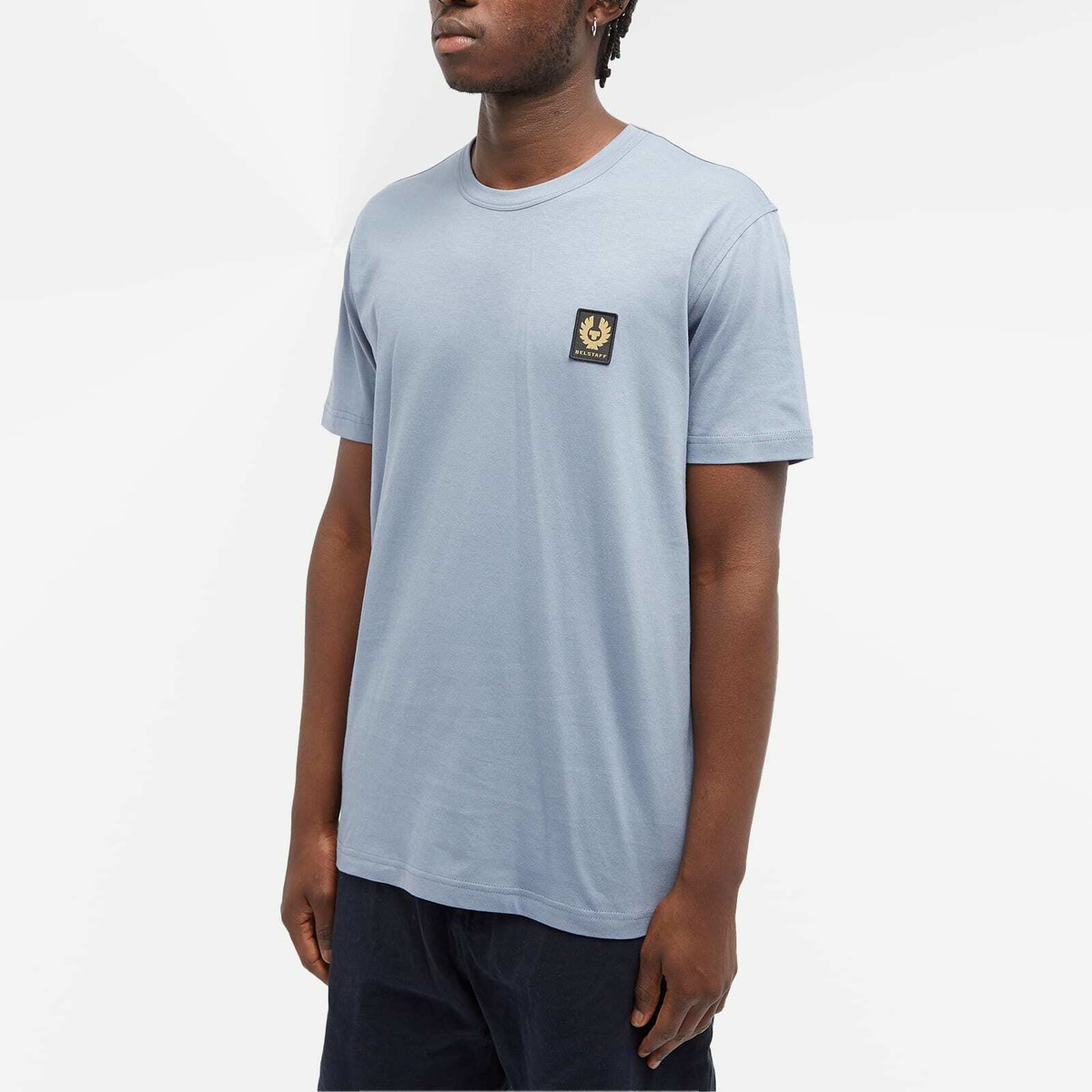 Belstaff Men's Patch T-Shirt in Blue Flint Belstaff